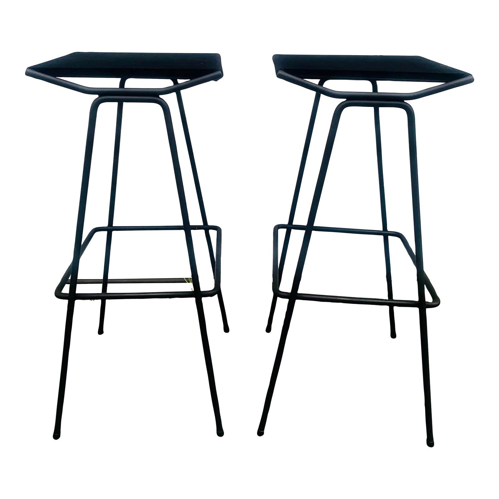 Allan Gould Rope Bar STOOLS-pair | Chairish