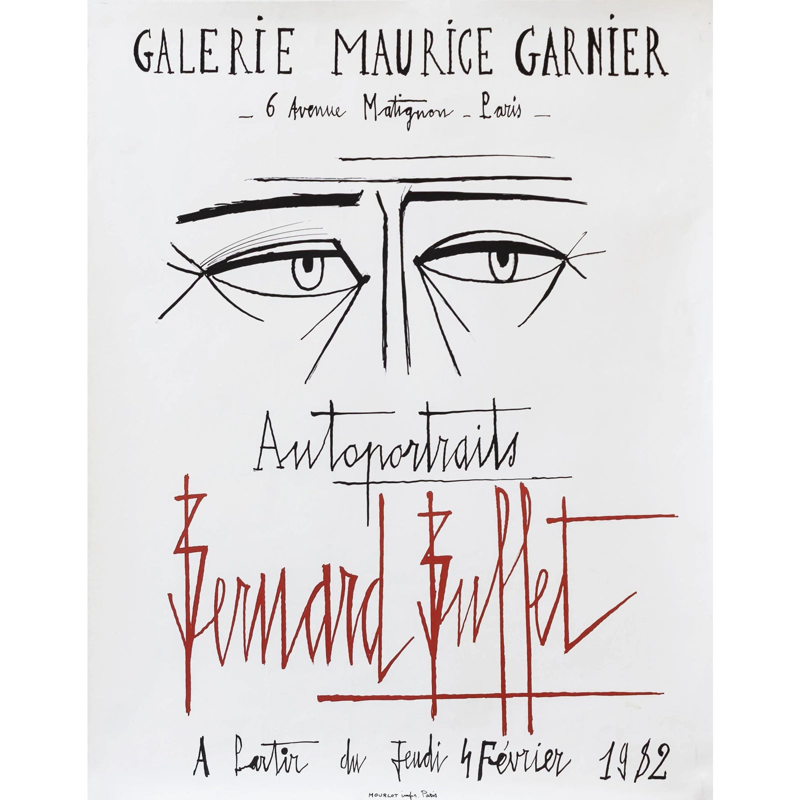 1982 Original French Exhibition Poster, Galerie Maurice Garnier ...