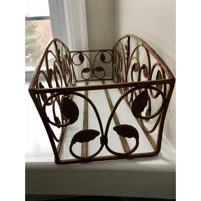 Vintage Rustic French Wrought Iron Window Box | Chairish
