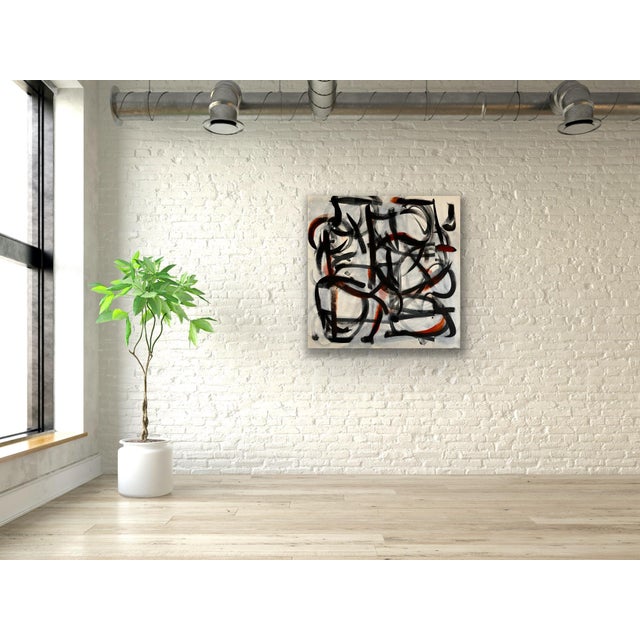 Manuscript Abstract Painting | Chairish