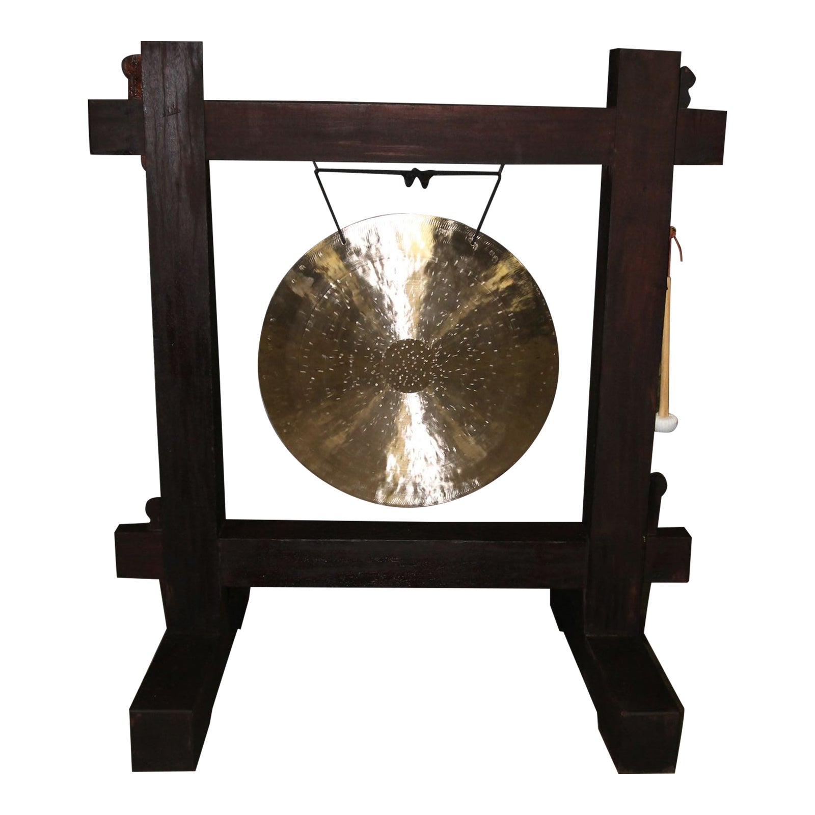 1930s Arts and Crafts Walnut Gong | Chairish