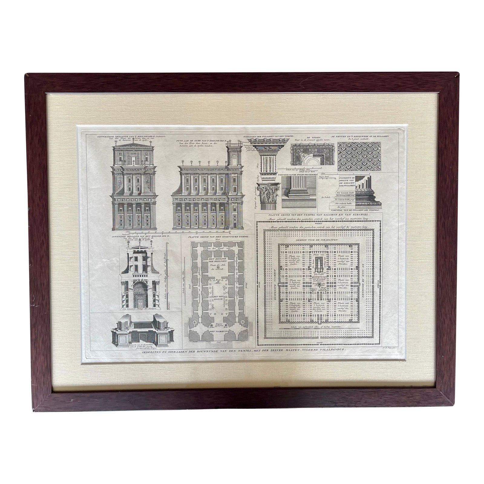 18th C. Augustin Calmet (1672-1757) Architectural Rendering, Solomon's ...