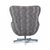 Pair of Vintage Fuzzy Leopard Arne Jacobsen Egg Chair Style Swivel ...