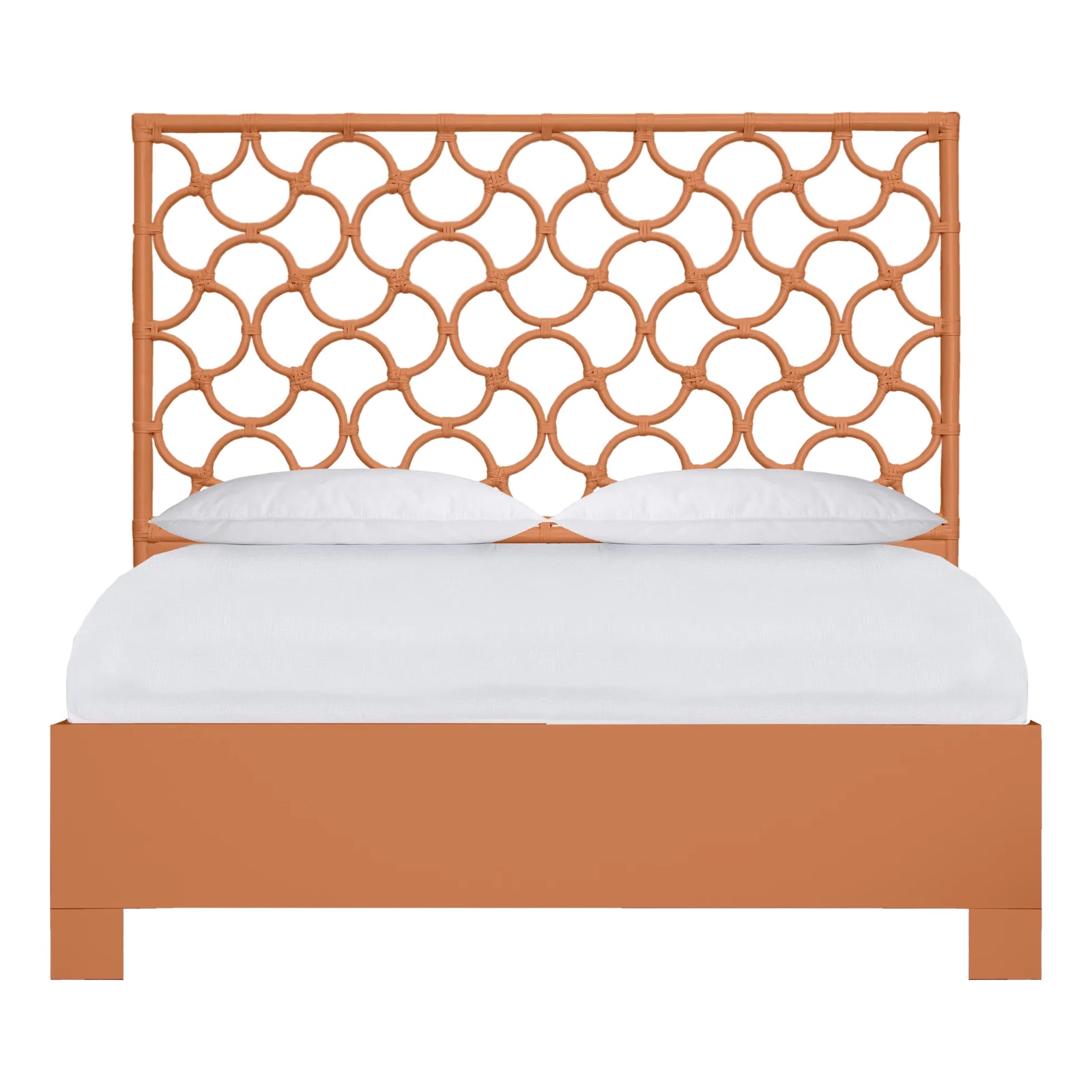 Mar Standard Bed Double, Citrus Orange | Chairish