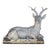 1980s Cast Stone Sitting Stag Garden Statue | Chairish