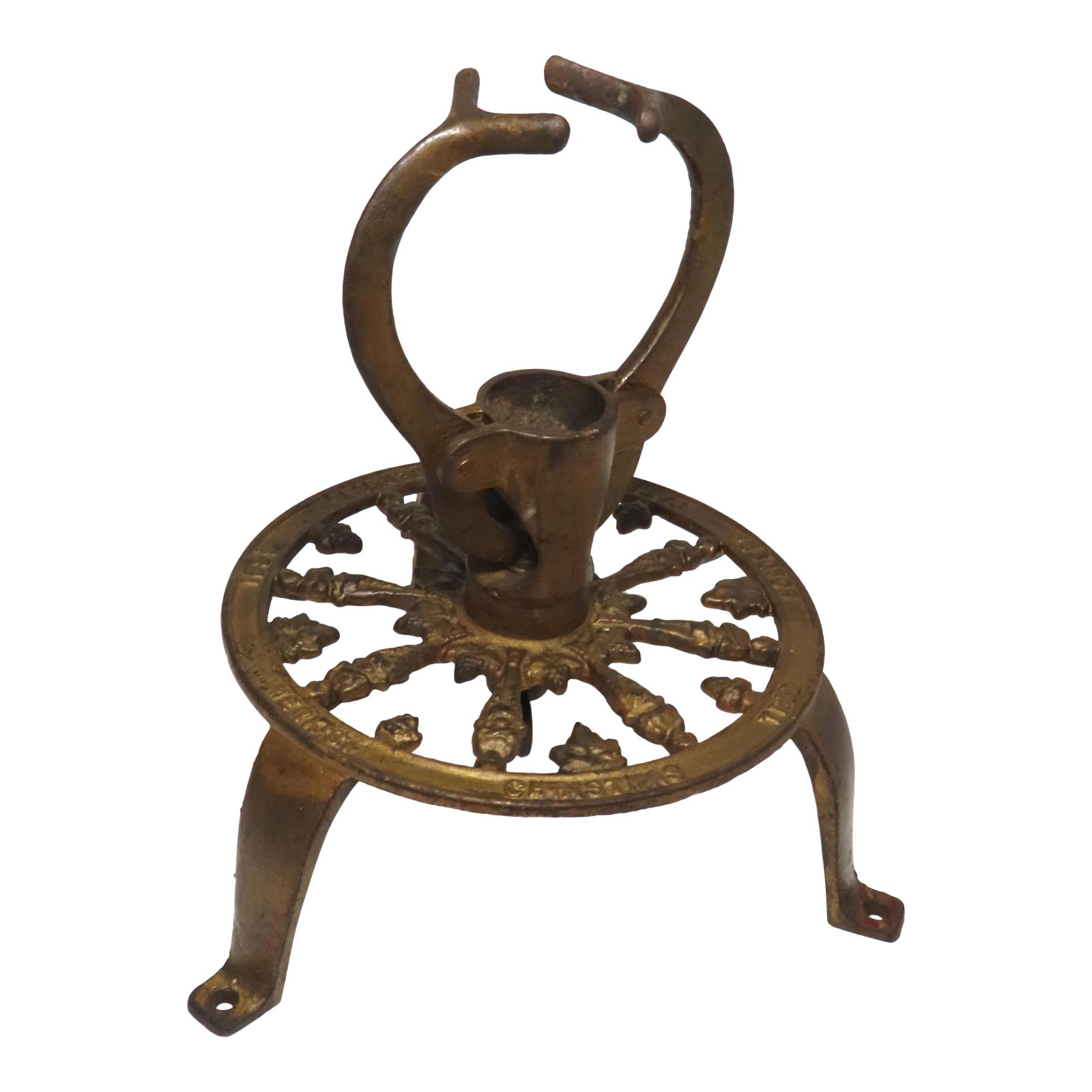 Patent 1891 American Victorian Cast Iron Christmas Tree Stand | Chairish