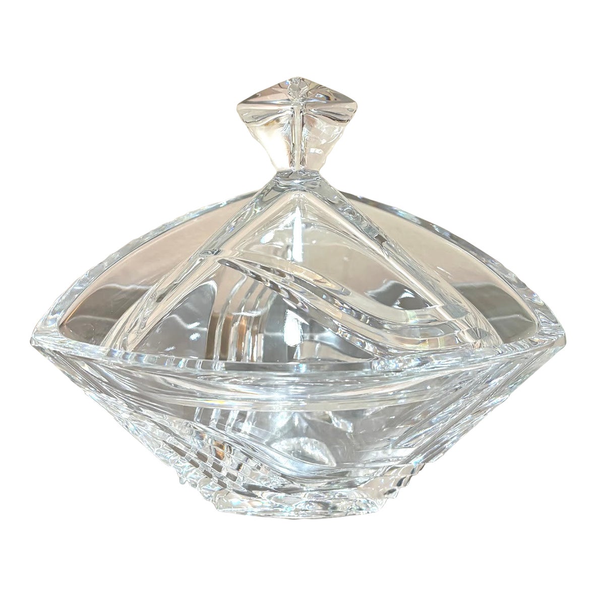 Triangular Crystal Candy Dish | Chairish