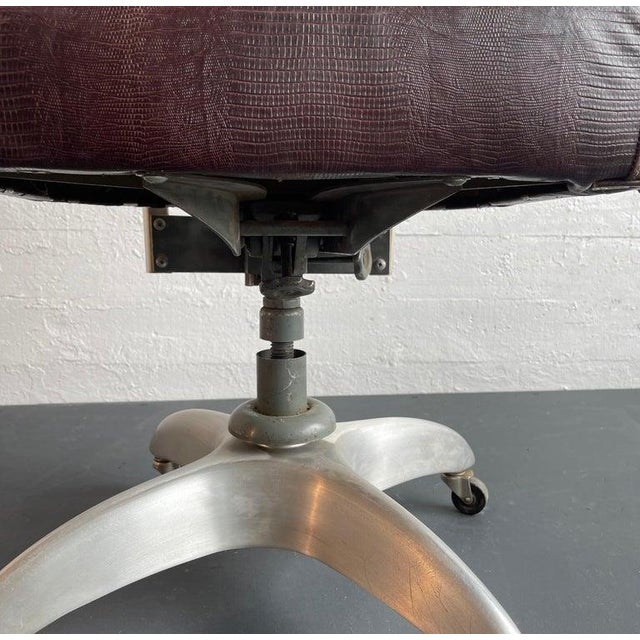 Industrial Mid-Century Aluminum Leather Office Desk Chair by GoodForm ...