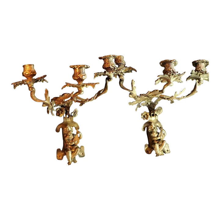 18thc Grand French Rococo Louis XVI Gilt Bronze Musical Cherub Baby ...