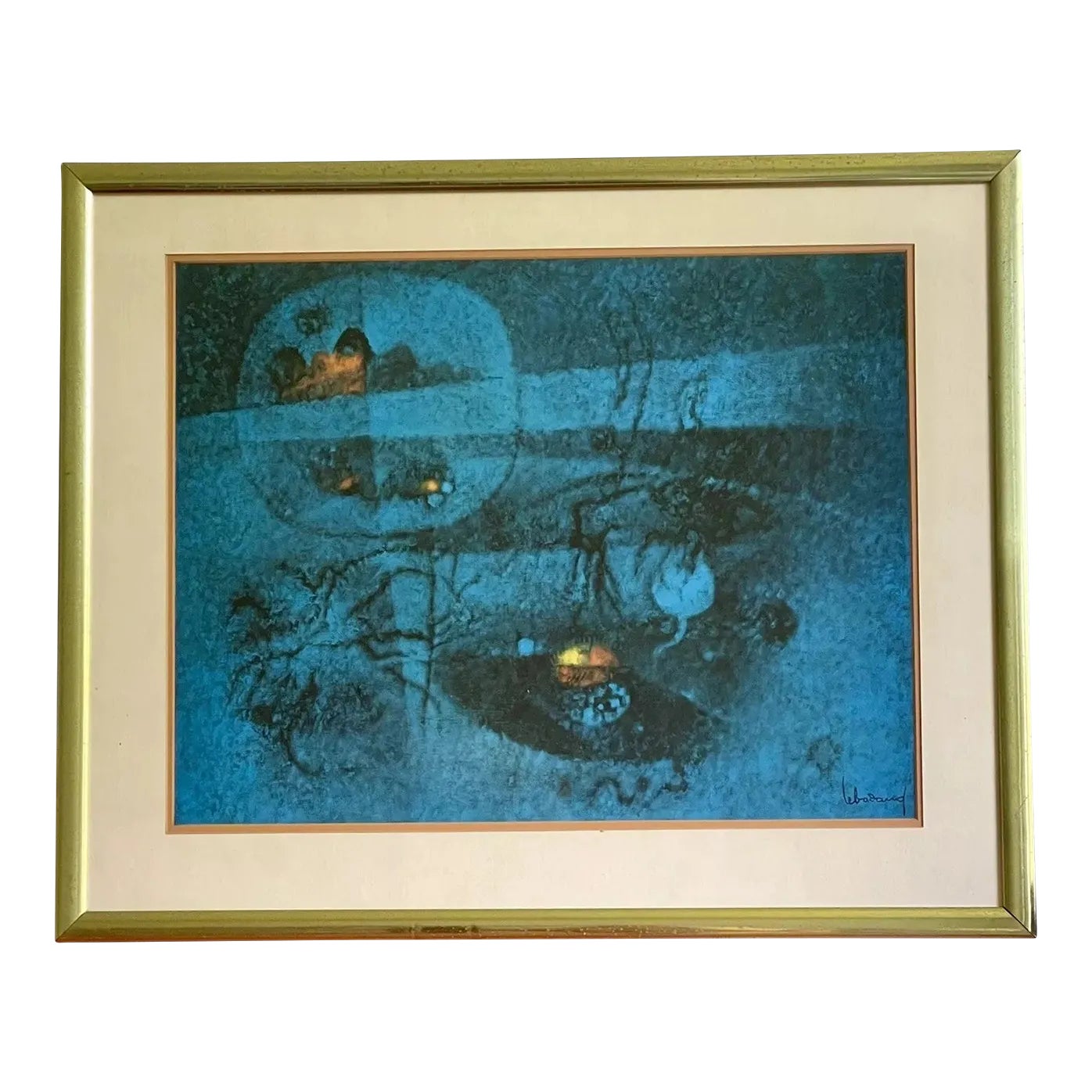 Le Ba Dang 1960 Dac Plate-Signed Print Abstract Art Litho Vietnam ...