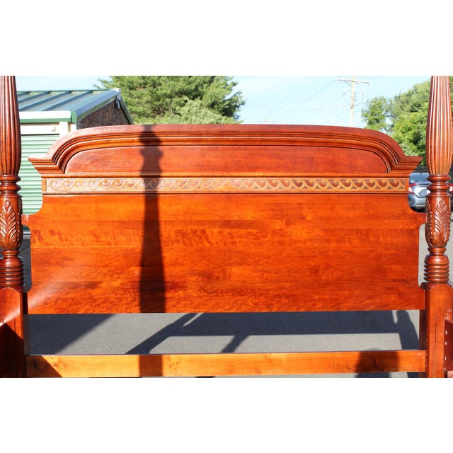 Pennsylvania House Cherry King-Size Four-Poster Bed | Chairish