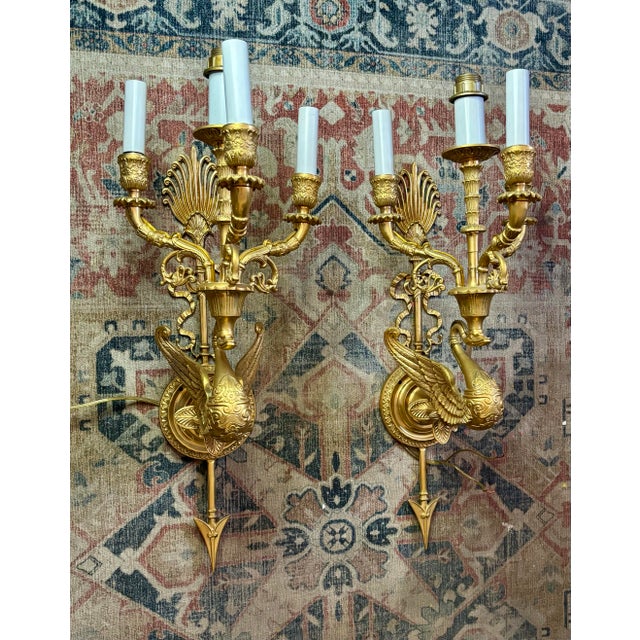 1990s Gherardo Degli Albizzi Pair of Matched Dore Bronze Solid Brass ...