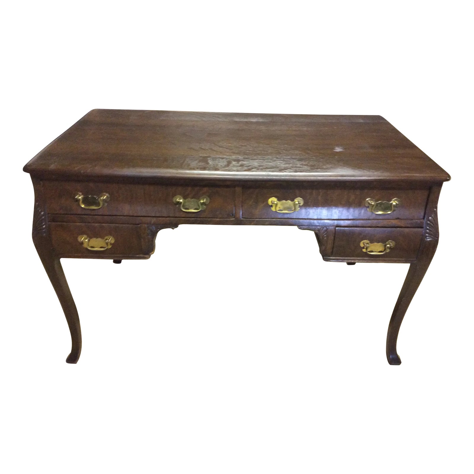 Early 20th Century Queen Ann Style Writing Table | Chairish