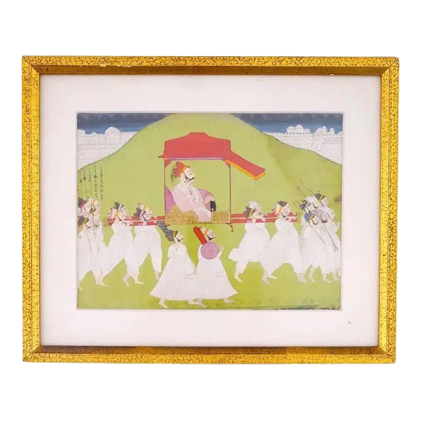 Antique 18Th C Indian Rajput Miniature Mughal Painting | Chairish