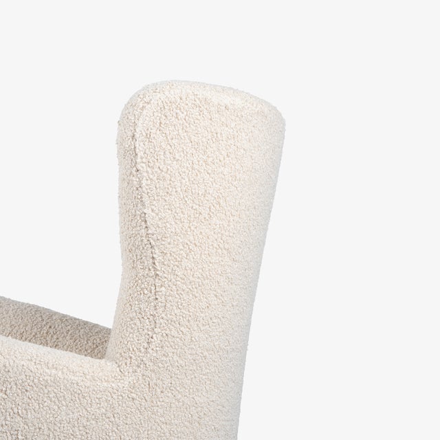 1940s Danish Wing Chair in the Style of Fritz Hansen in Faux Shearling ...