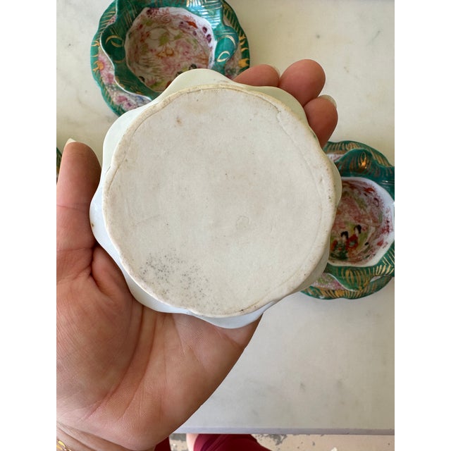 Vintage Handmade and Hand Painted Geisha Berry Bowl and Saucer, Dessert ...