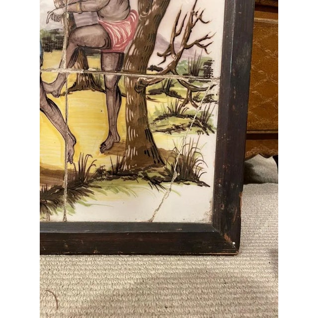 18th/19th Century Portuguese Tile Painting of Native Americans | Chairish