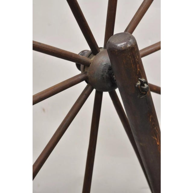 Antique American Primitive Colonial Wooden Country Spinning Wheel ...
