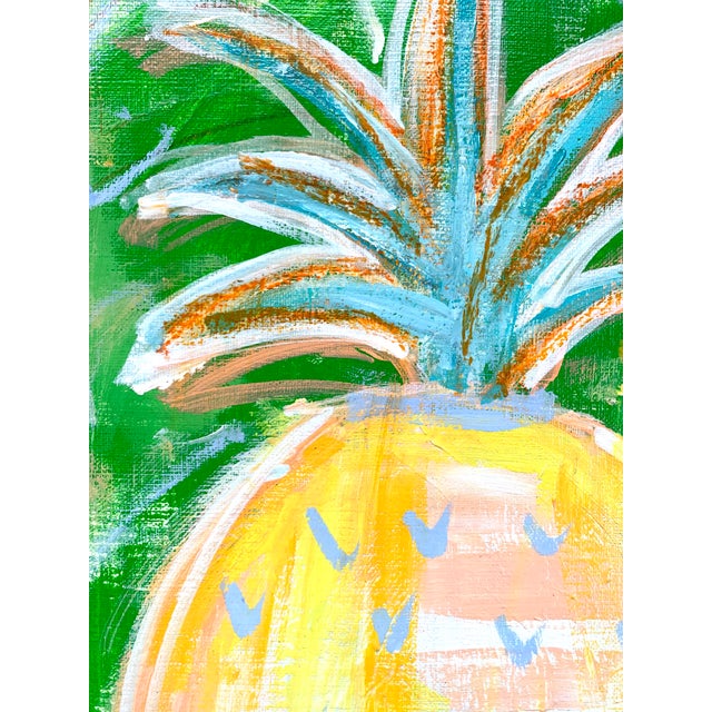 “Pineapple #11” Abstract Painting by Christina Longoria | Chairish