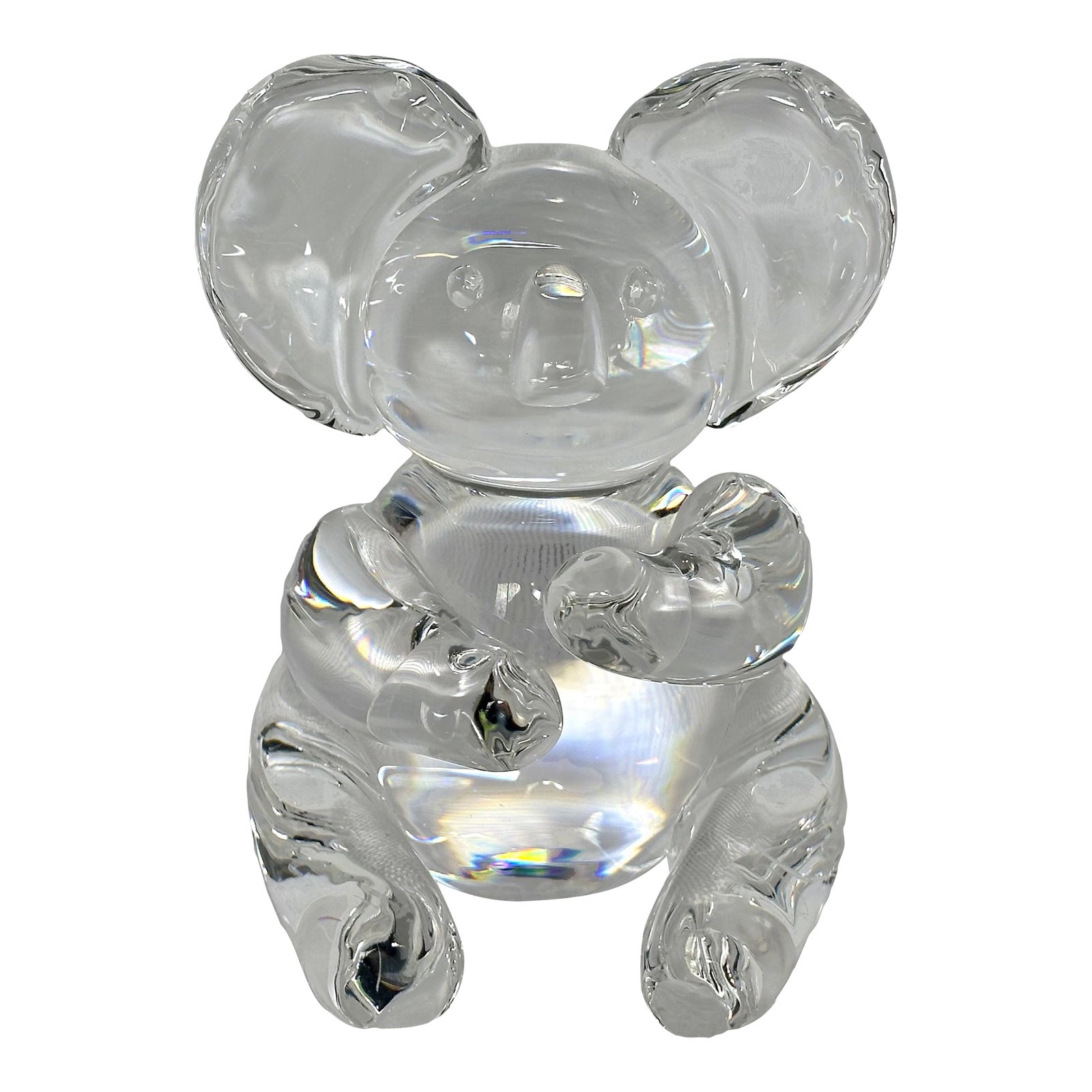Vintage 1970s Steuben Crystal Koala Bear, Lloyd Atkins Bear Figurine ...