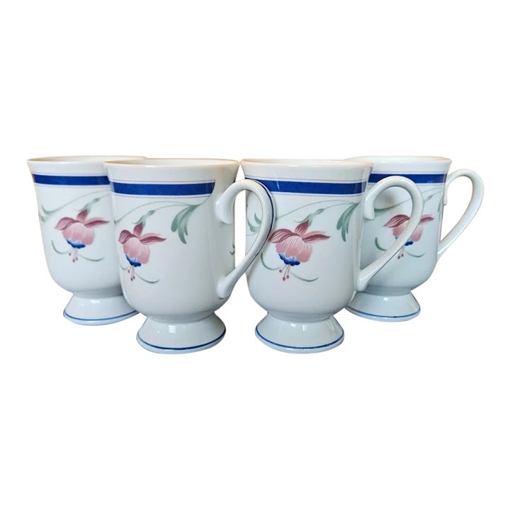 Vintage Princess House Exclusive Fine Porcelain Footed Floral Coffee ...