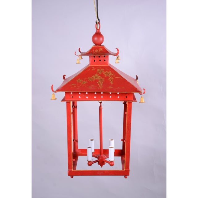 Chinoiseries Two-Tiers Pagoda Ceiling Chandelier. | Chairish
