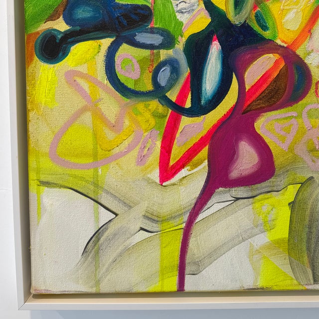 She Bop, Original Abstract Painting by Chris Artabasy, Framed | Chairish