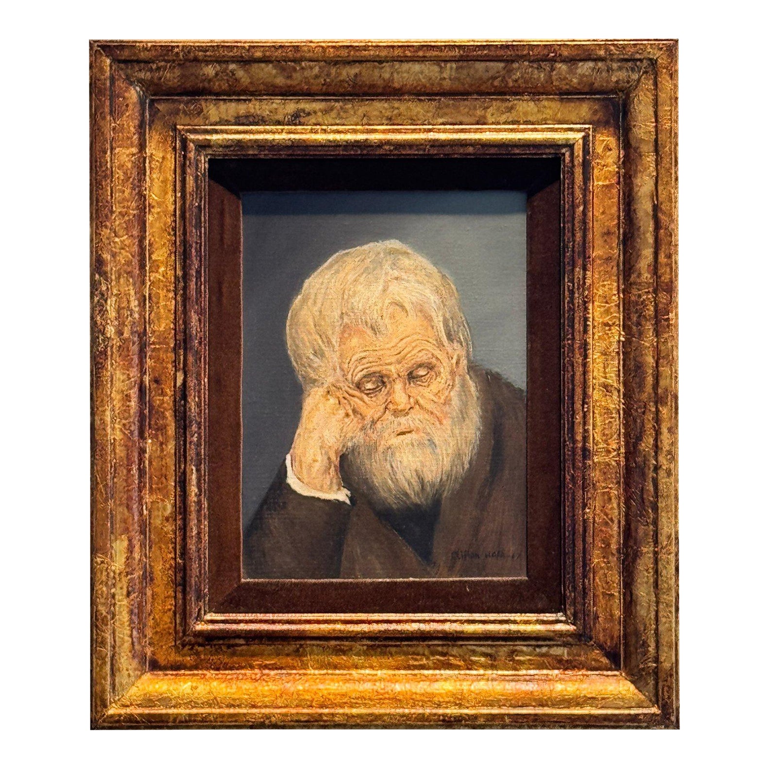 Original Oil Painting on Board: Contemplating Time by Clifton Hofa ...