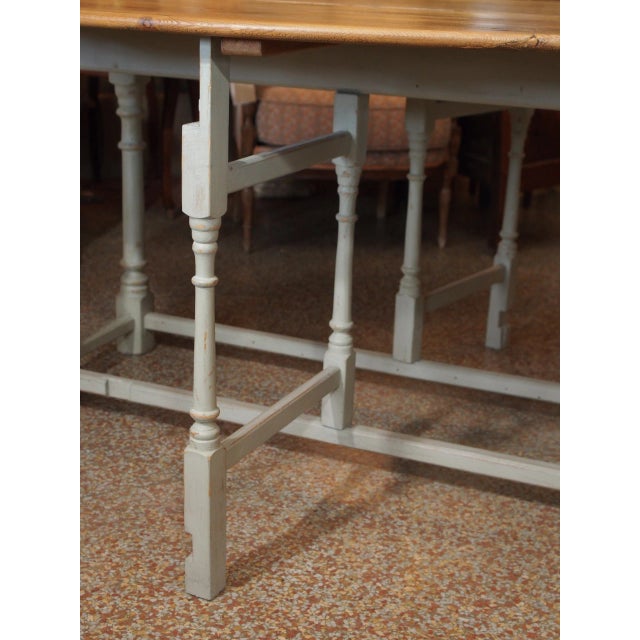 19th Century Swedish Peach Pine Dining Table | Chairish