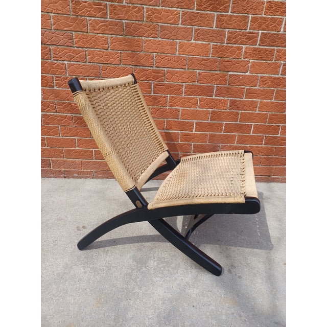 1960's Folding Rope Wrapped Lounge Chair | Chairish