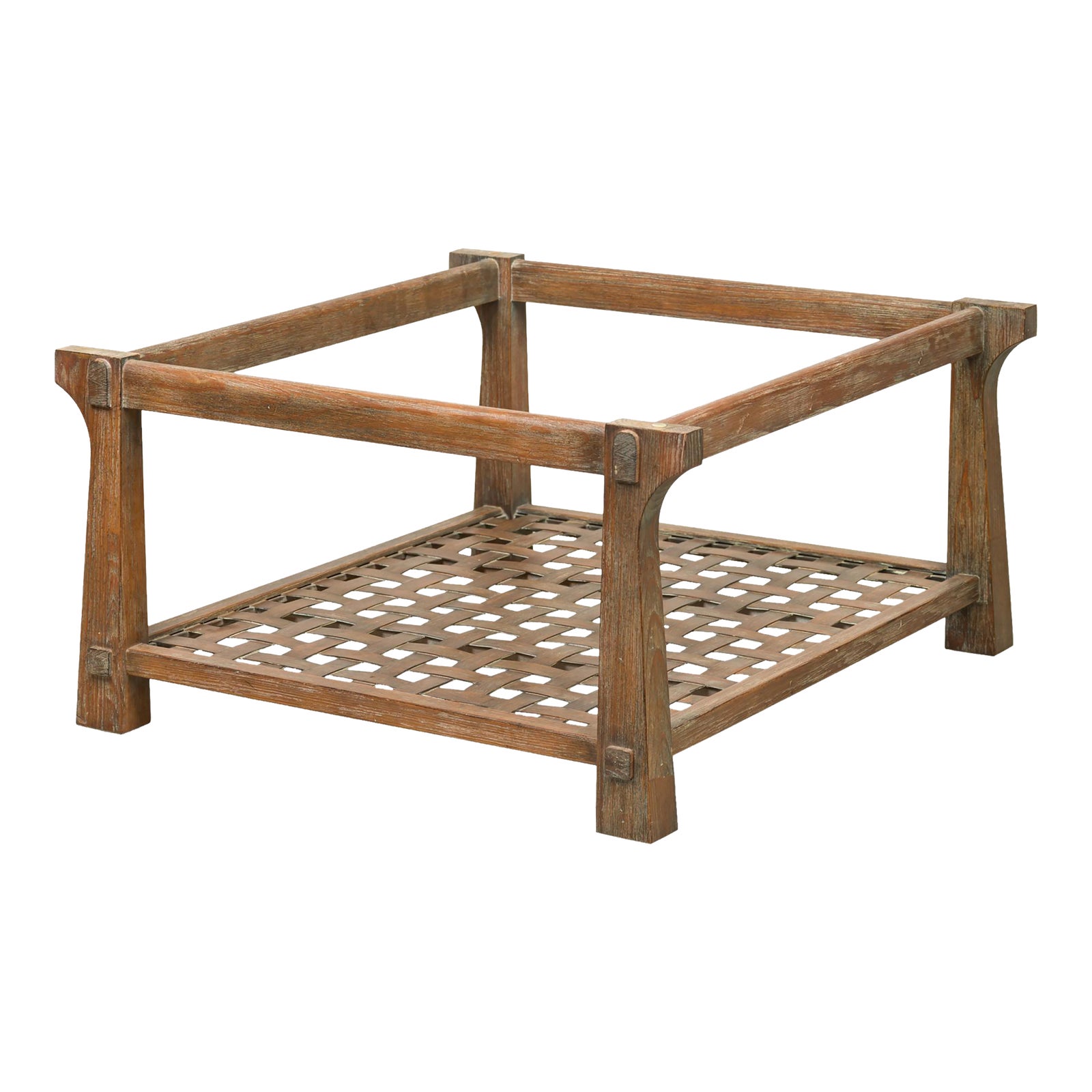 Jamie Herzlinger Contemporary American Cerused Wood and Caned Low ...