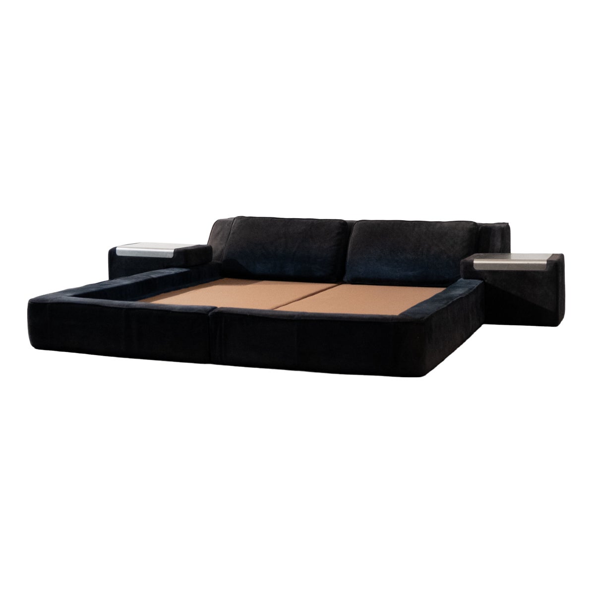 Roche Bobois Suede Bed Frame, 1970s | Chairish