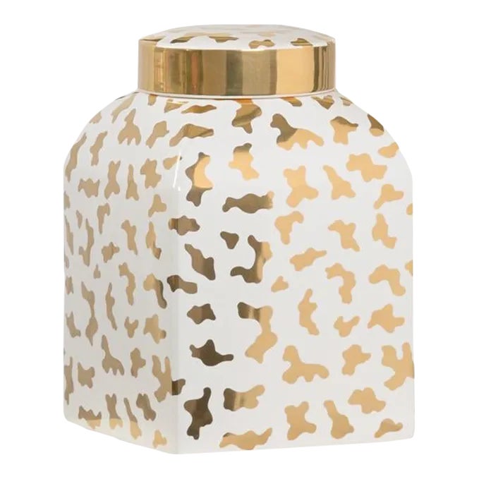 Chelsea House Jungle Ginger Jar in White | Chairish