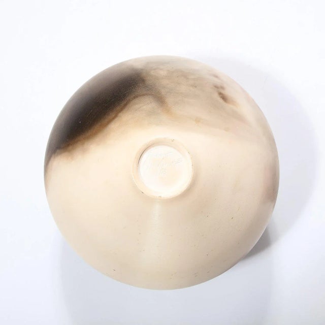 1980s American Modernist Organic Hand Painted Ceramic in Variegated ...