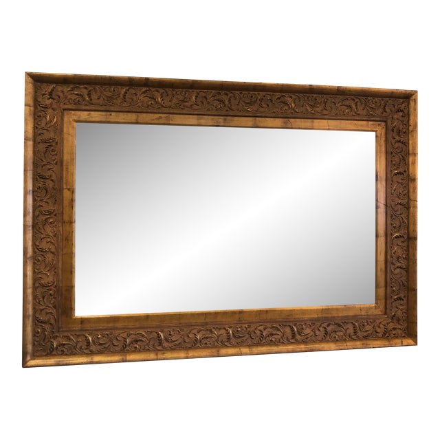 1990s Large Rectangle Beveled Mirror | Chairish