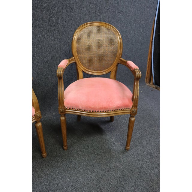 Louis XVI Cane Back Armchairs/Pair | Chairish