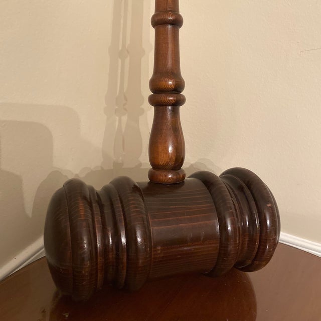 20th Century Huge Oak Judge Gavel | Chairish