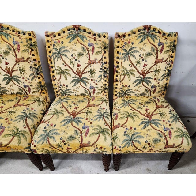 Tropical Jungle Dining Chairs Set of 8 | Chairish