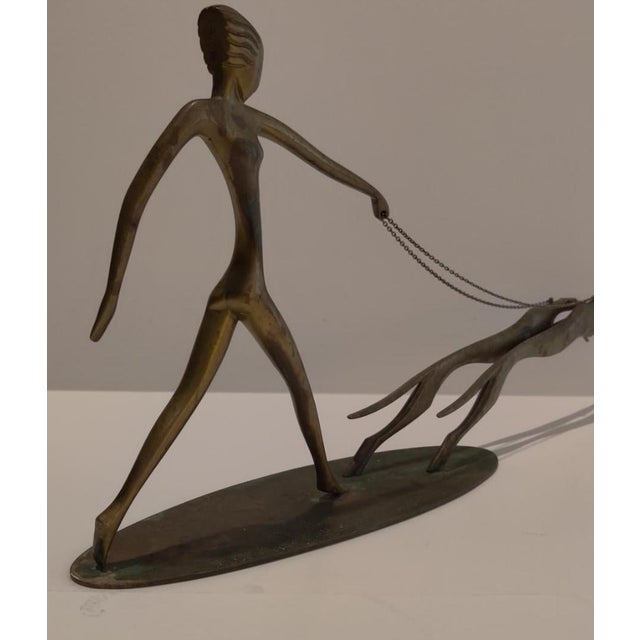 "Diana With Dogs" Art Deco Figurative Bronze Sculpture by Karl ...
