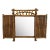 Vintage Boho Coastal Bamboo Mirror With Doors | Chairish