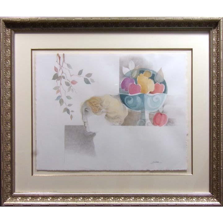 Sunol Alvar "Figure Study III" Original Watercolor With Custom Frame Hand Signed | Chairish