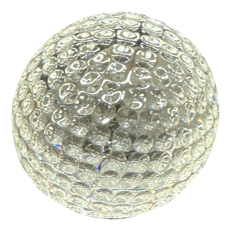 Waterford Crystal Golf Ball Paper Weight | Chairish