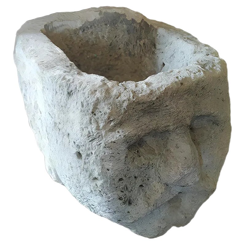 Sink Stone Tray with Sculpted Face, Italy, Early 20th Century | Chairish