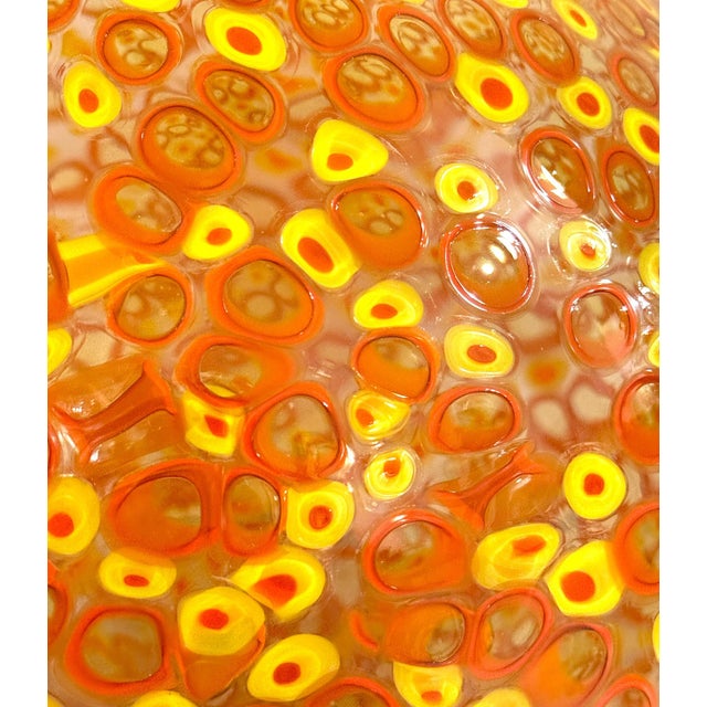 Monumental Stephen Rolfe Powell Orange & Yellow Murrine Glass Sculpture ...