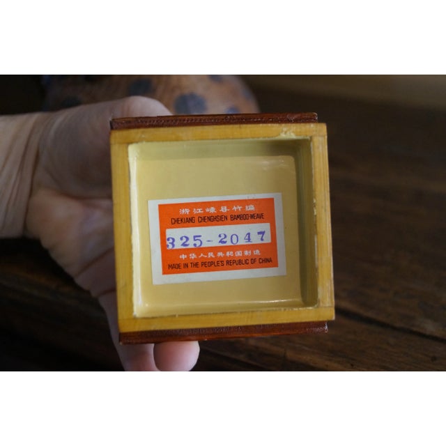 1950s Chinese Zhejiang Reed and Plaster Giraffe Box | Chairish