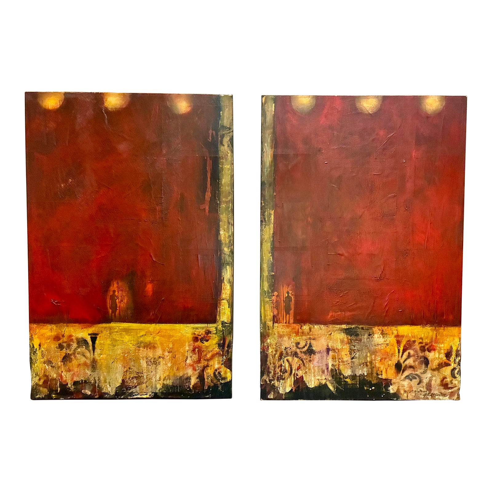 La Part De L’ombre (Diptych), Maryline Lemaitre, 2006 – Large Abstract ...