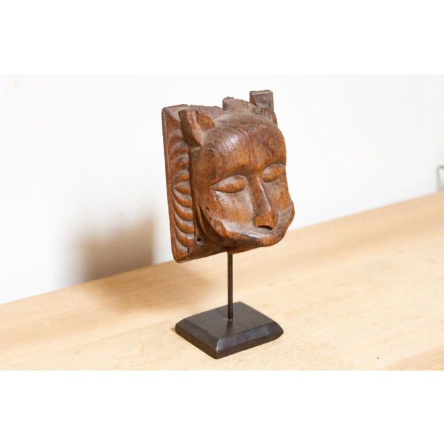 Antique Southeast Asian Mask on Stand | Chairish