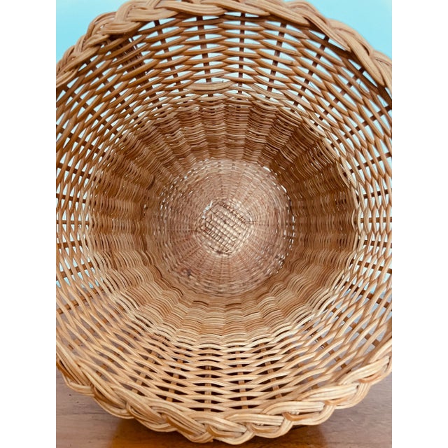 Vintage Rattan Wicker Basket | Chairish