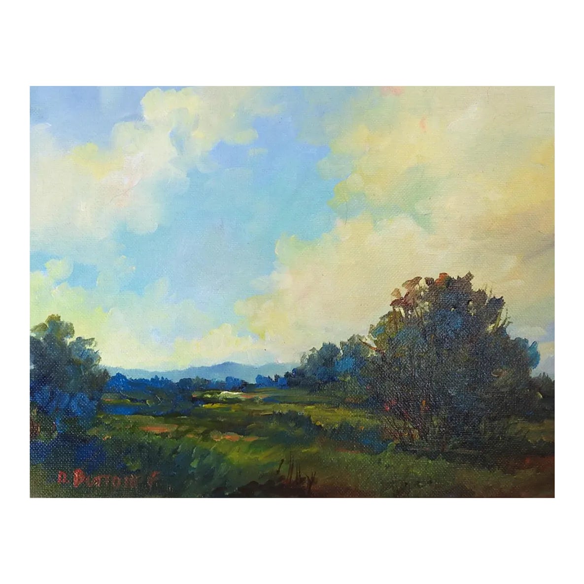 Contemporary Plein Air Impressionist Landscape Painting | Chairish