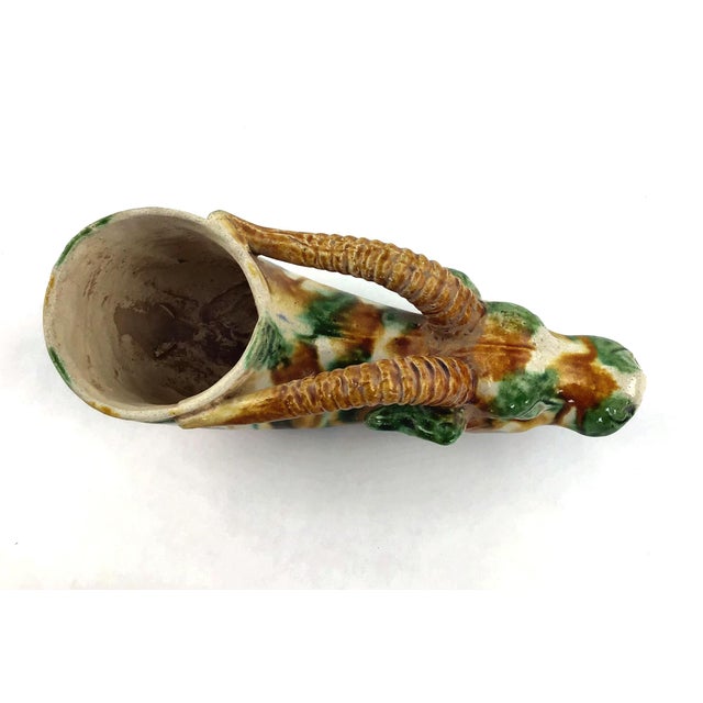 1950s Tri Color Chinese Clay Oxen Head Planter Vessel | Chairish